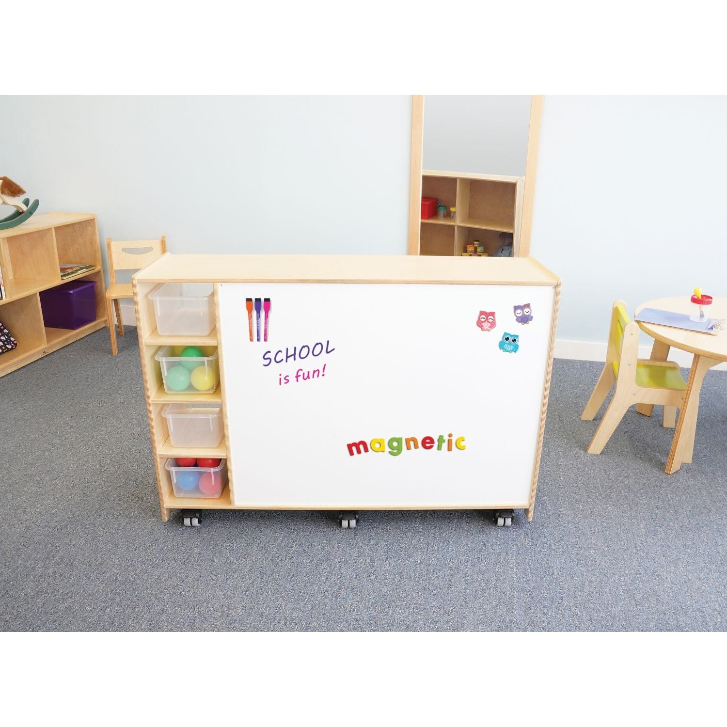 Magnetic Write And Wipe Mobile Cabinet – The Inspired Playhouse